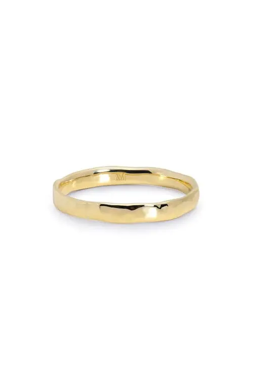 Monica Vinader Hammered Slim Band Ring - 14kt Solid Gold