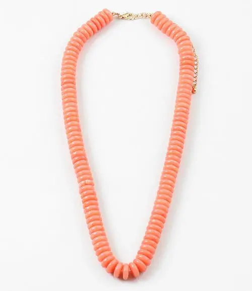 ERIN MCDERMOTT JEWELRY Resin Disc Necklace - Orange