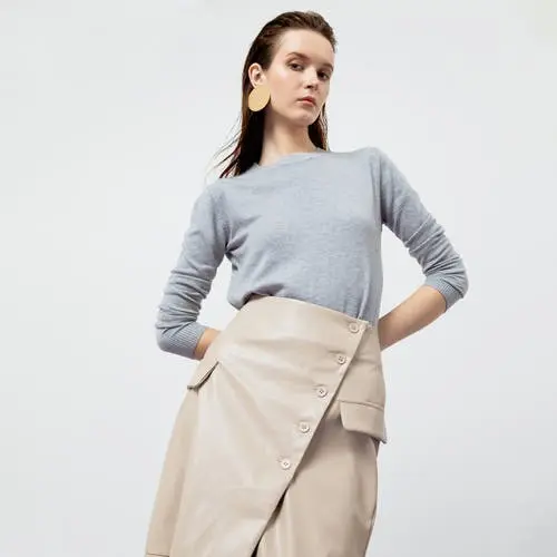 ATS Amara Ribbed Knit Pullover Top