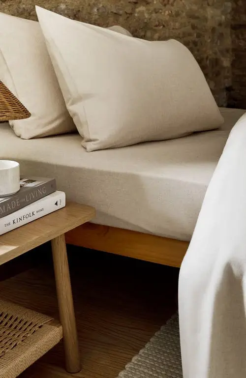 CHRISTY Flannel Marl Brushed Cotton Sheet Set Bundles - Oat