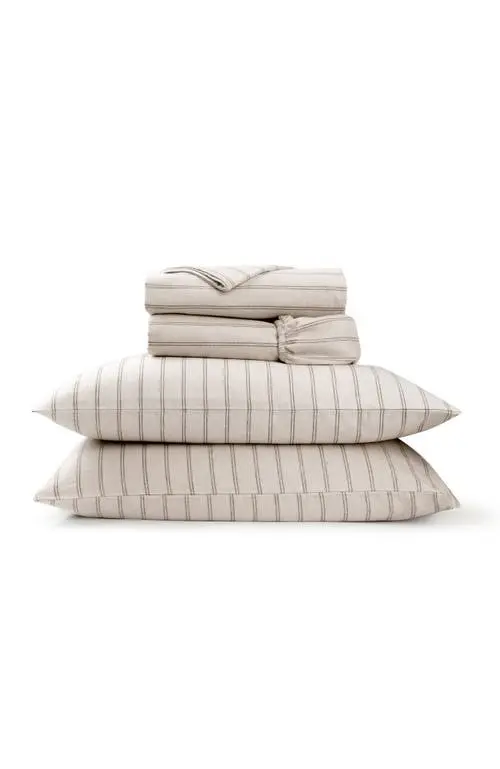CHRISTY Flannel Stripe Brushed Cotton Sheet Set Bundles - Oat