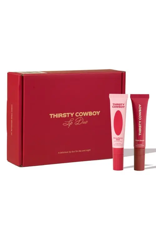THIRSTY COWBOY Lip Duo $36.90 Value - Strawberry Milk/wild Cherry