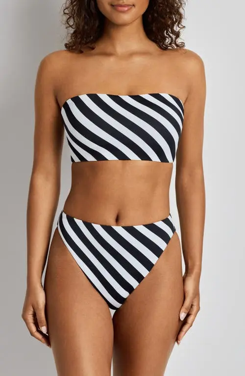 Ralph Lauren Stripe High Leg Bikini Bottom