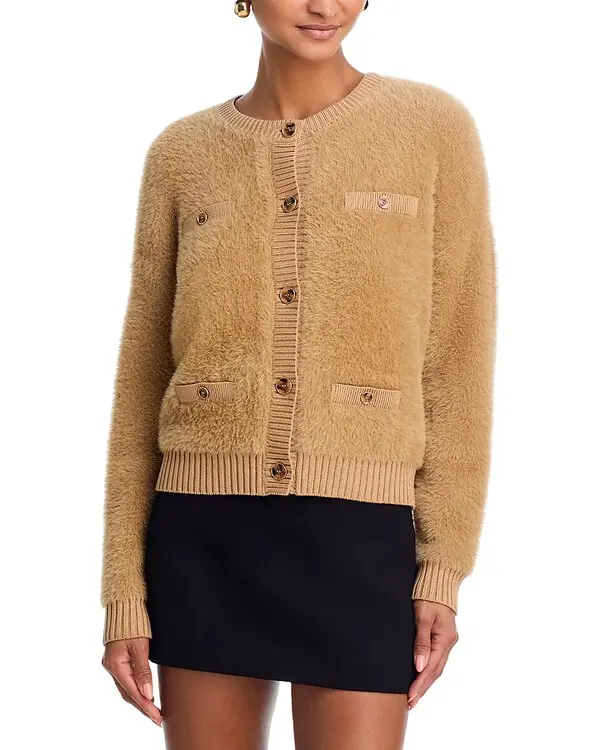 Aqua Brushed Four Pocket Cardigan