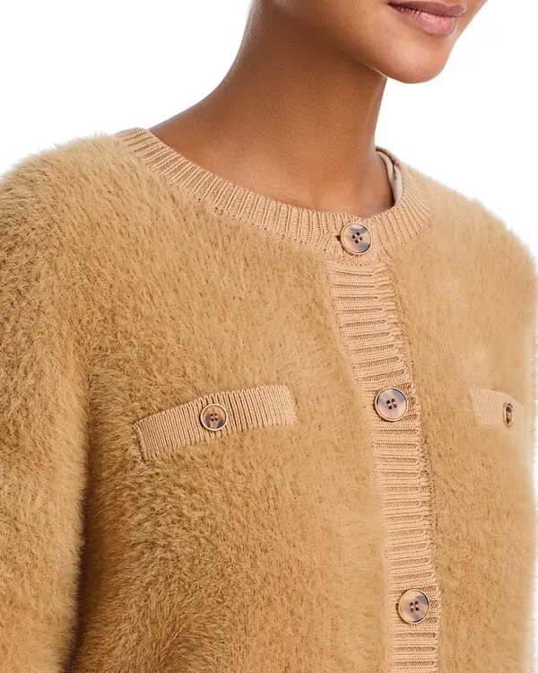 Aqua Brushed Four Pocket Cardigan