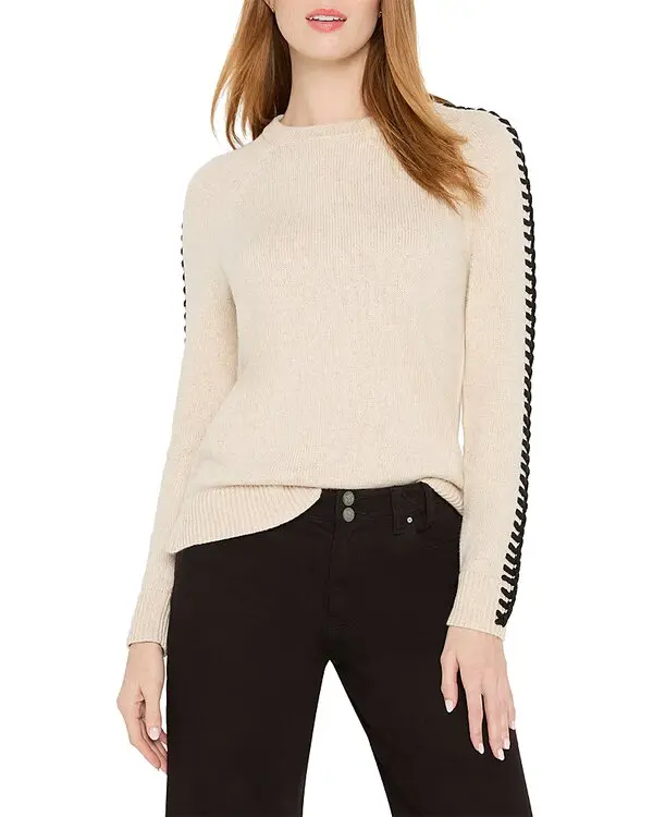 NIC+ZOE Whipstitched Metallic Sweater