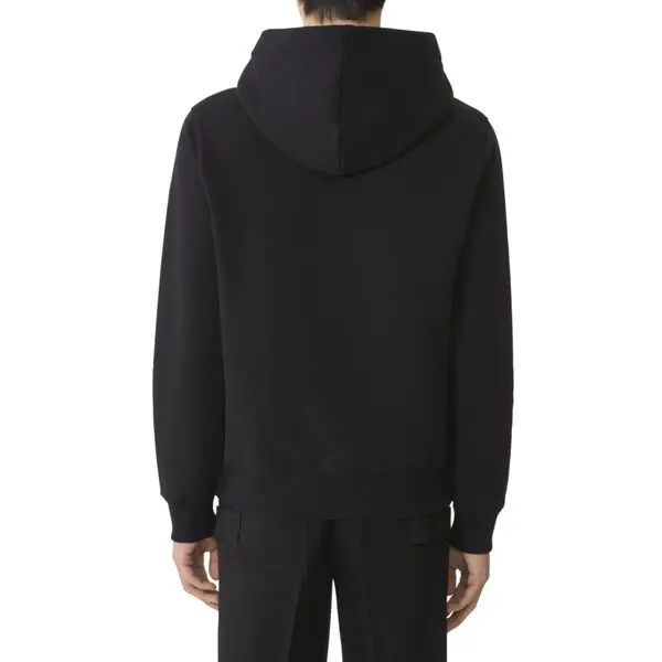 LANVIN Embroidered Cotton Hoodie - Black