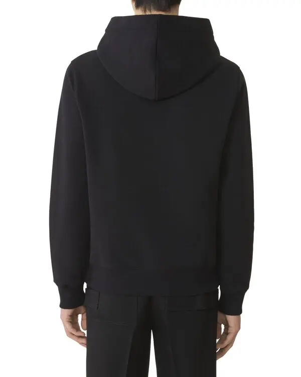 LANVIN Embroidered Cotton Hoodie - Black