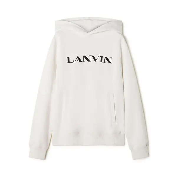 LANVIN Embroidered Cotton Hoodie - White.