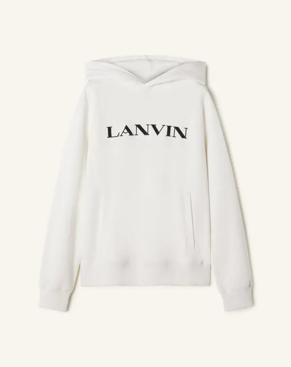 LANVIN Embroidered Logo Cotton Hoodie