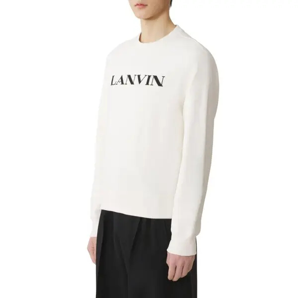 LANVIN Embroidered Cotton Sweatshirt - White.