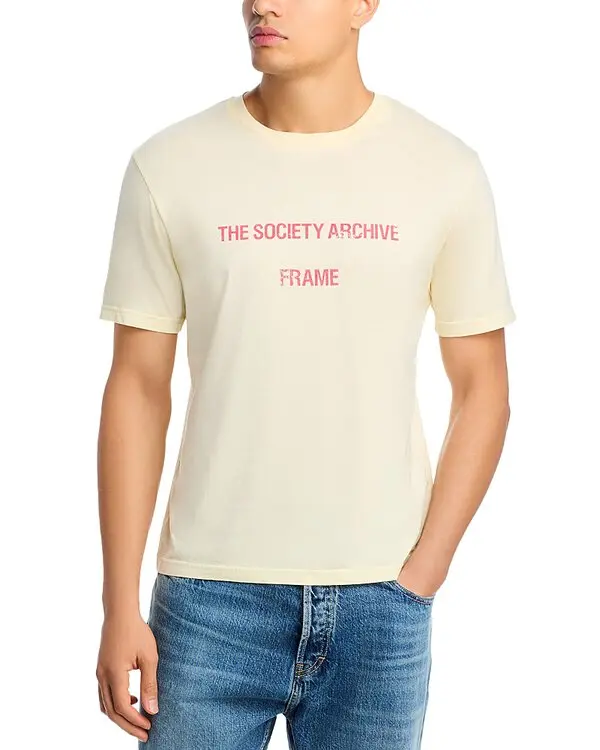 FRAME Soa Cotton Graphic Tee - Soft Yellow