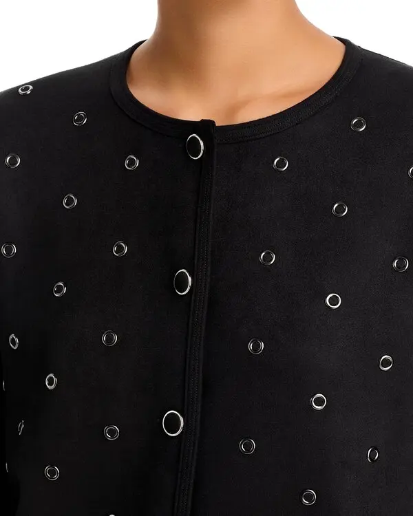 SIONI Grommet Mixed Media Jacket