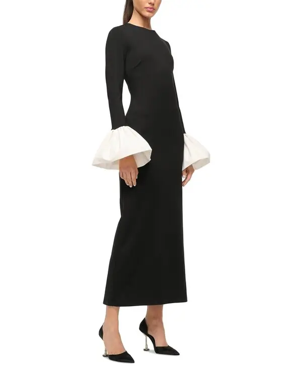 hawthorne maxi dress black ivory STAUD HAWTHORNE MAXI DRESS - Occasion wear - black/ivory/black