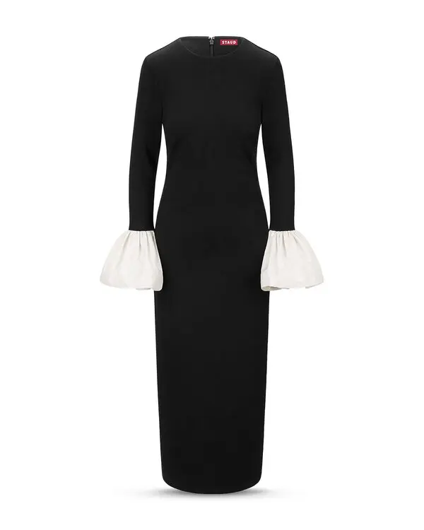 Staud Hawthorne Maxi Dress - Black/Ivory