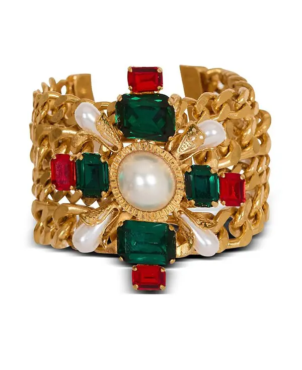 Balmain Baroque Bracelet With Chains And Beads - Multicolor