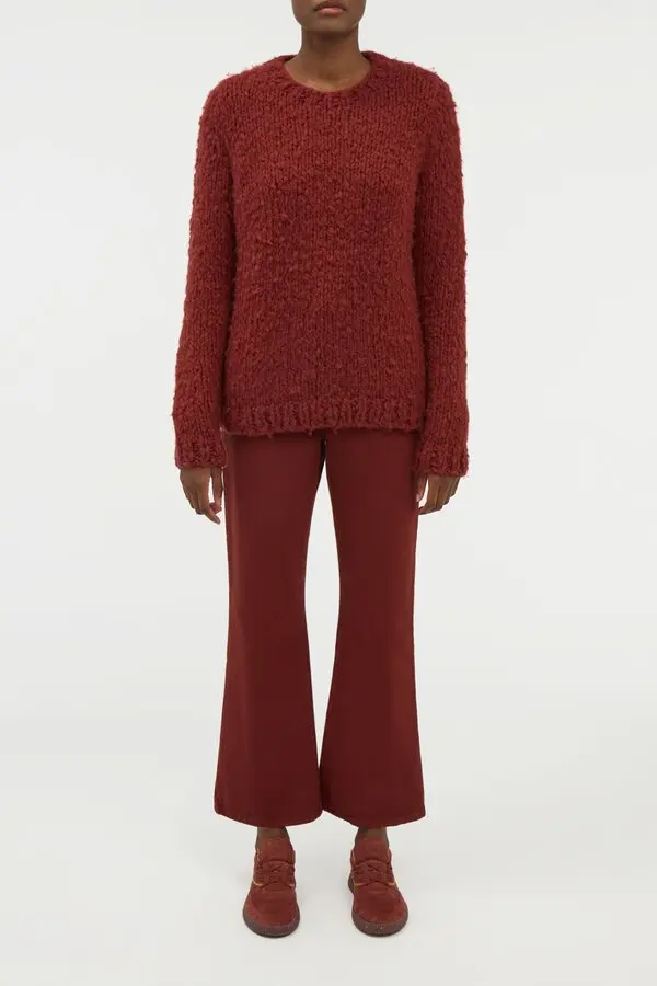 Gabriela Hearst Lawrence Knit Cashmere Sweater - Burnt Sienna