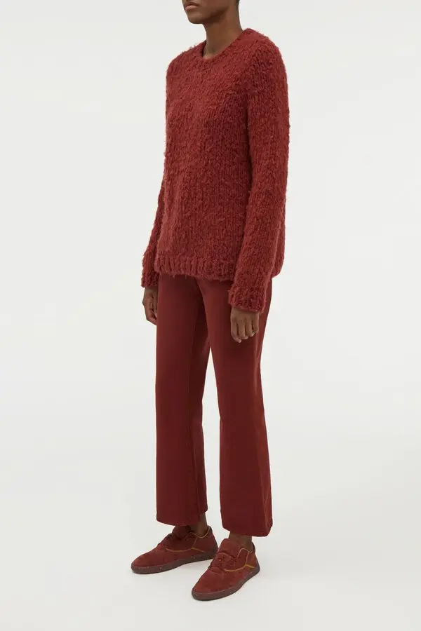 Gabriela Hearst Lawrence Knit Cashmere Sweater - Burnt Sienna
