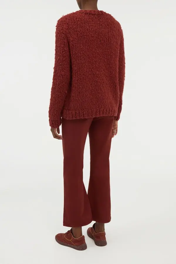 Gabriela Hearst Lawrence Knit Cashmere Sweater - Burnt Sienna