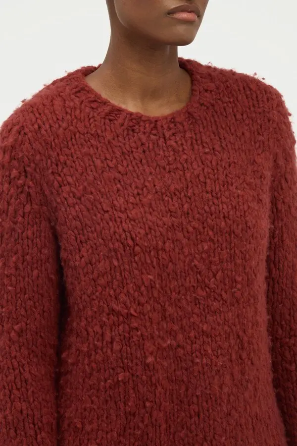Gabriela Hearst Lawrence Knit Cashmere Sweater - Burnt Sienna