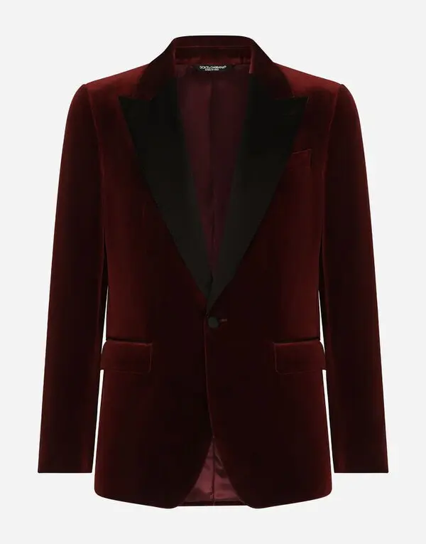Dolce & Gabbana Velvet Tuxedo Jacket - Purple