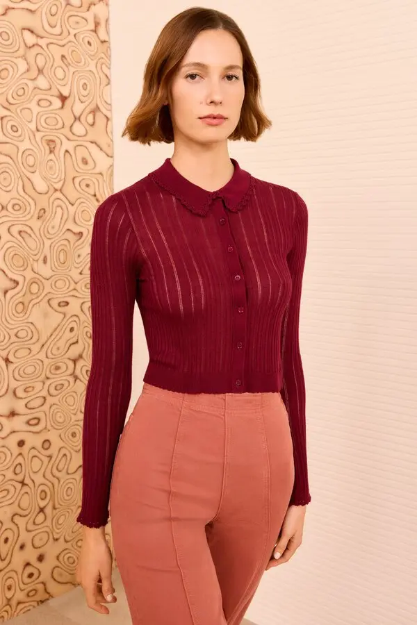 Ulla Johnson Knit Cardigan - Claret
