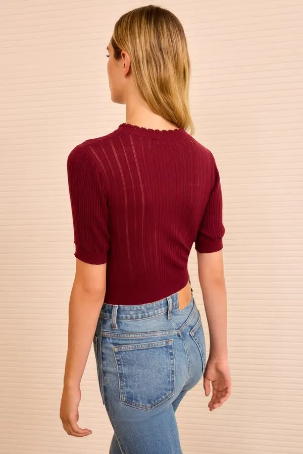 Ulla Johnson Gemma Short Sleeve Knit Top
