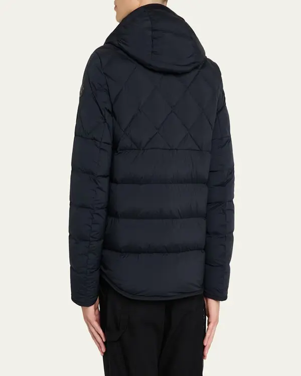 Moncler Cecaud Hooded Short Down Jacket - Navy