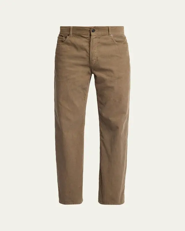 THE ROW Straight Fit Corduroy Pants - Beige