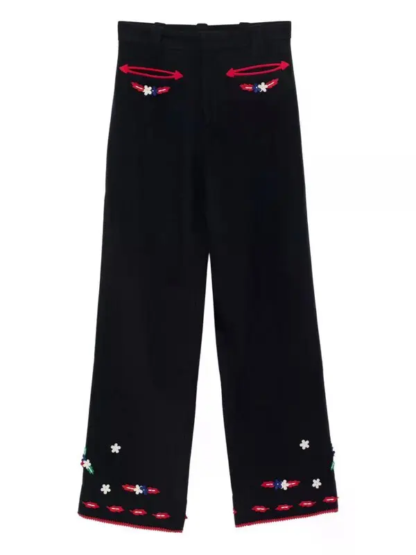 BODE Carroll Flowers Trousers - Blue