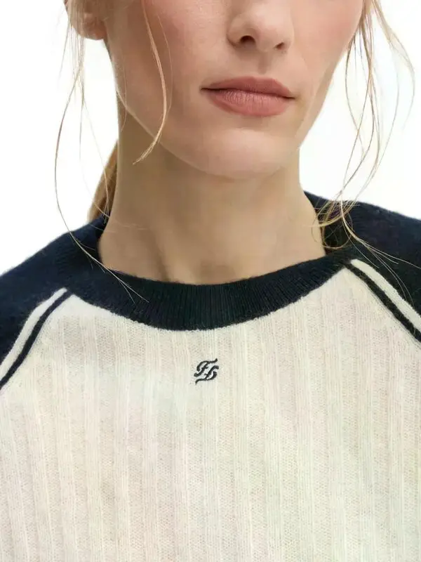 From Future Logo-detail Cashmere Top