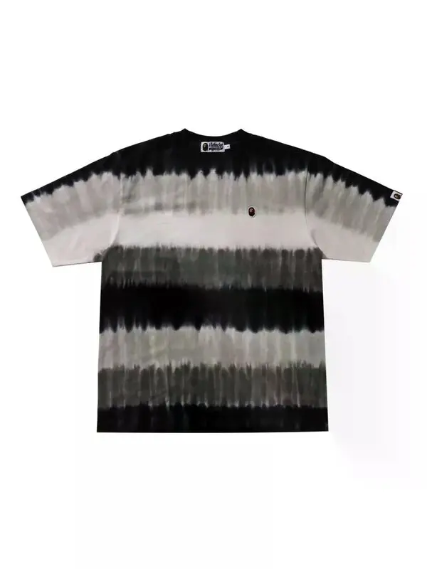 A BATHING APE Tie-dye Logo-embroidered T-shirt - Black