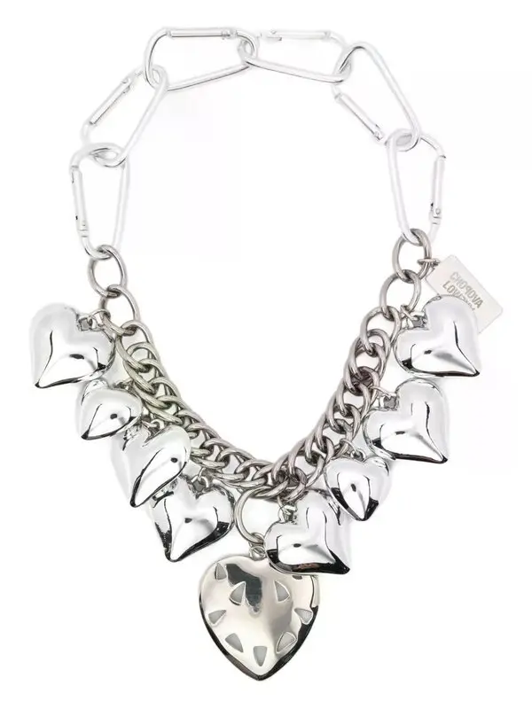 CHOPOVA LOWENA Heart-charm Chain Necklace - Silver