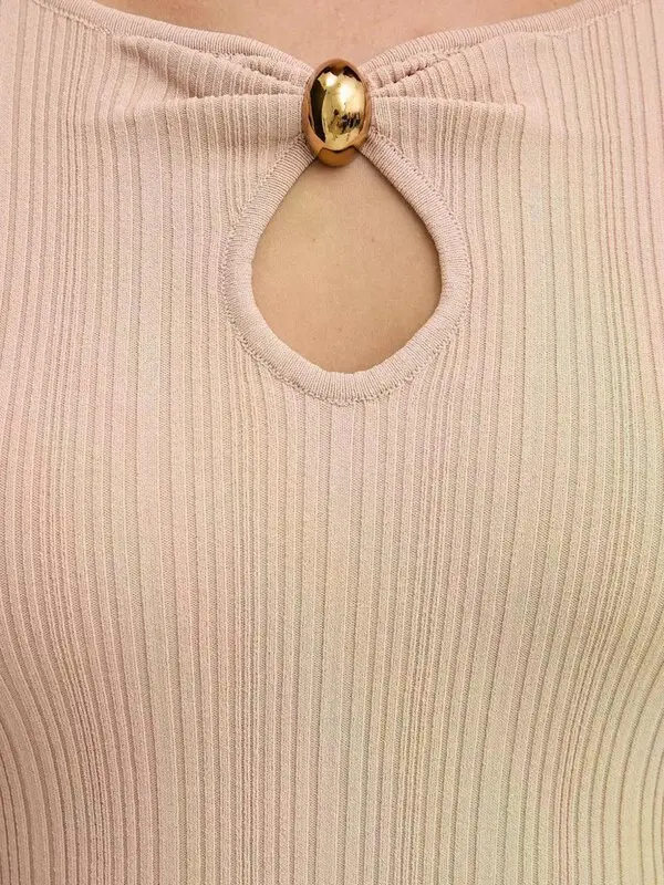 Guess Keyhole Ribbed Top