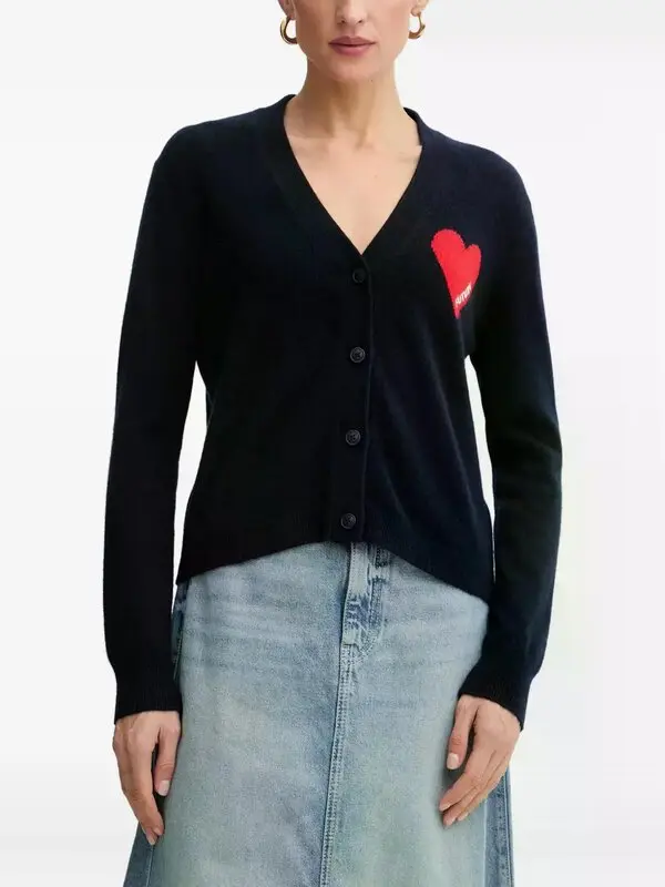 From Future Heart-motif Buttoned Cardigan