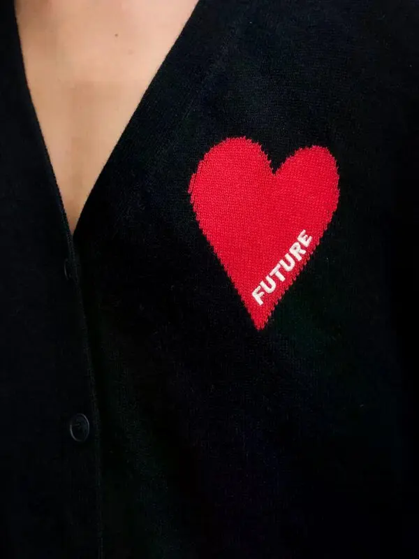From Future Heart-motif Buttoned Cardigan