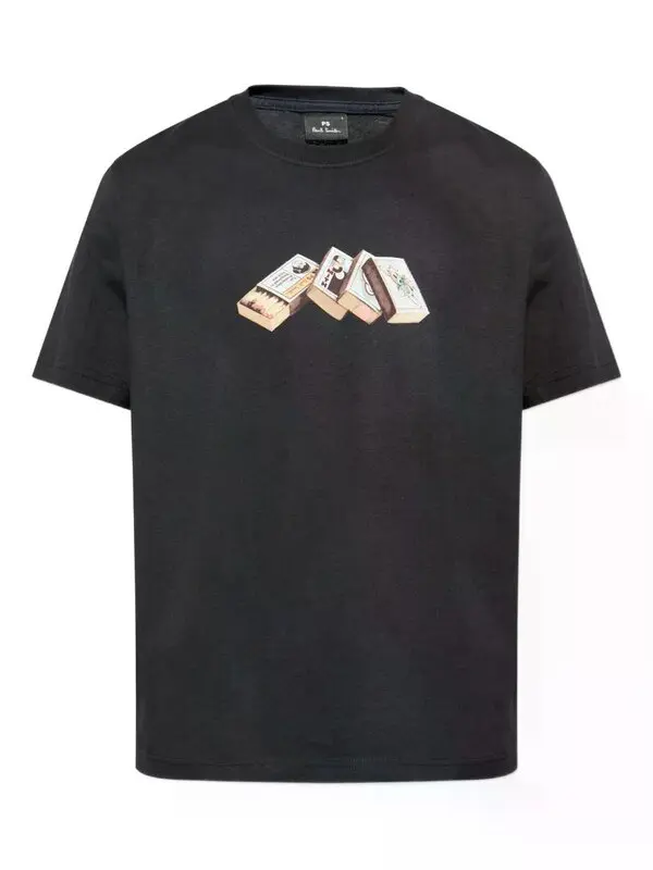 Paul Smith Matchboxes-print T-shirt - Black