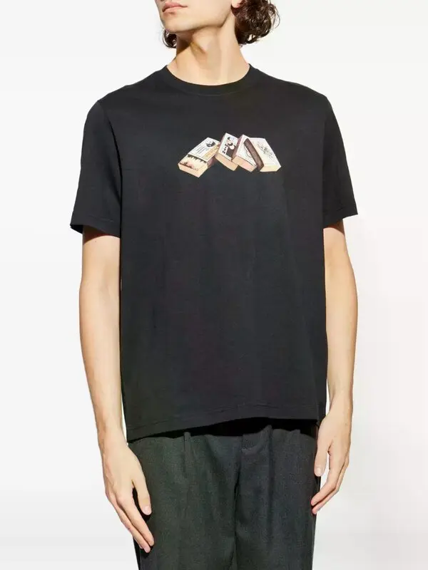Paul Smith Matchboxes-print T-shirt - Black