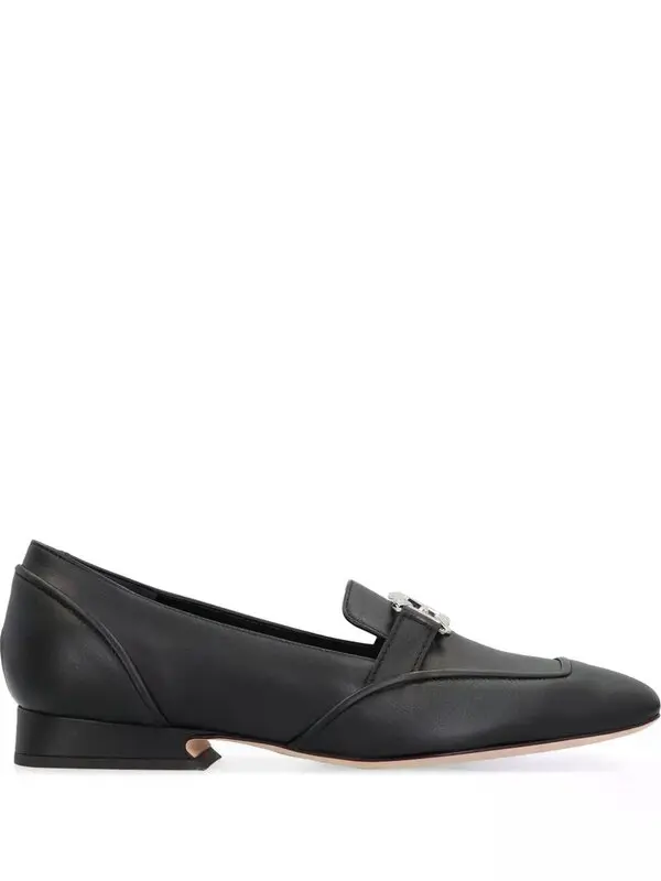 Alberta Ferretti Metal-logo Loafers