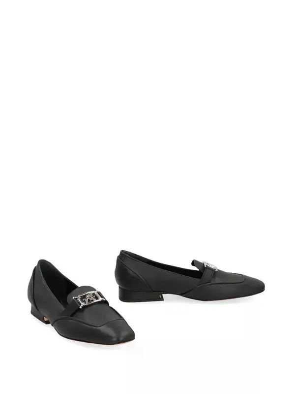 Alberta Ferretti Metal-logo Loafers