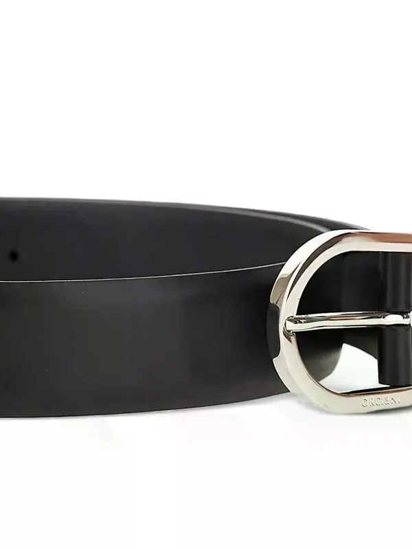 ORTIGNI Round Buckle Leather Belt