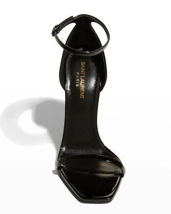 Saint Laurent 110mm Opyum Patent Leather Sandals