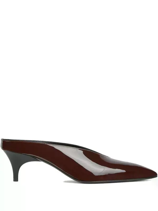 Gucci 55mm Patent Leather Heeled Mules