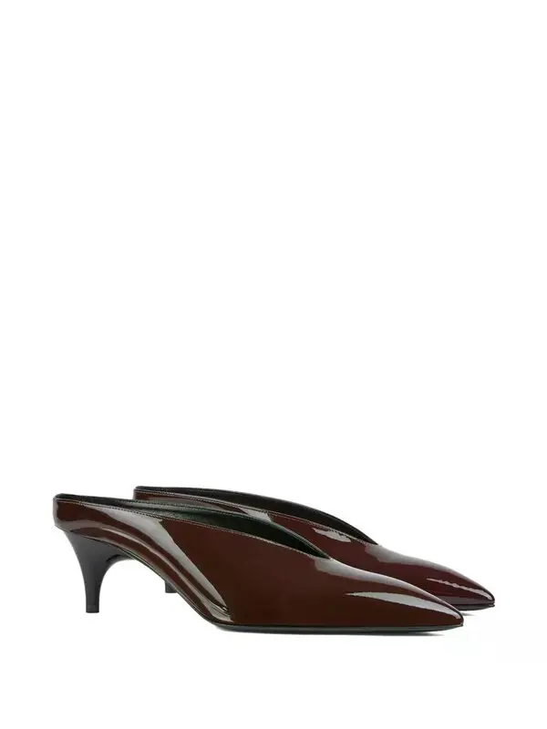 Gucci 55mm Patent Leather Heeled Mules