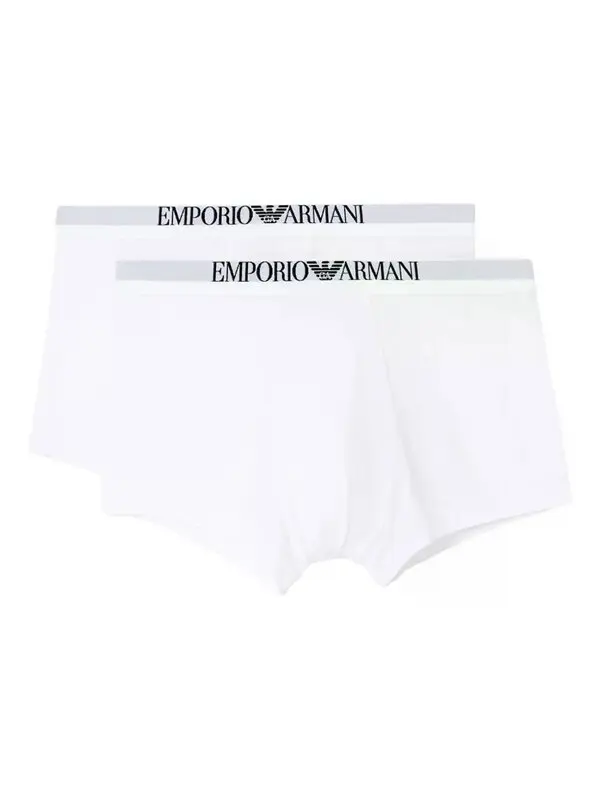 Emporio Armani Logo Boxers - White