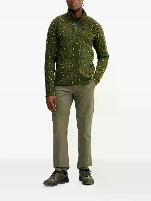 HAGLOFS Patterned Button-down Sweatshirt