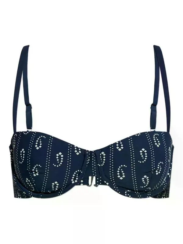 Tory Burch Printed Bikini Top - Blue