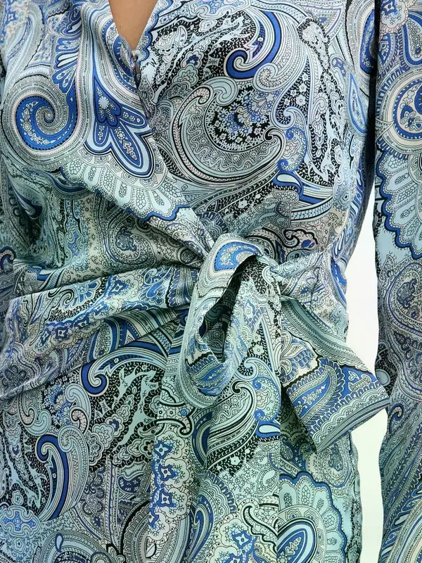 MARCIANO Paisley Print Tie Blouse