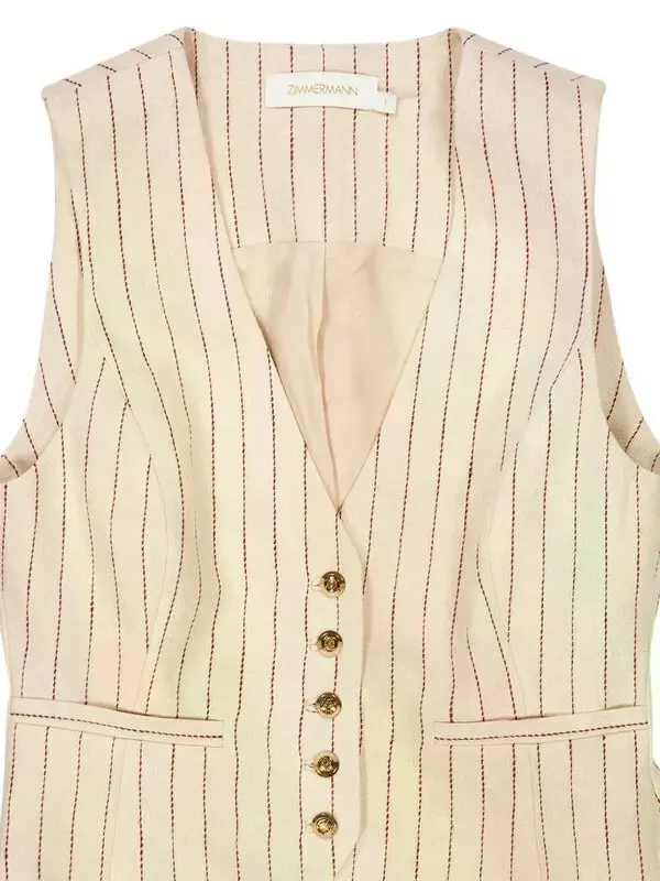 Zimmermann Pinstripe Button Vest