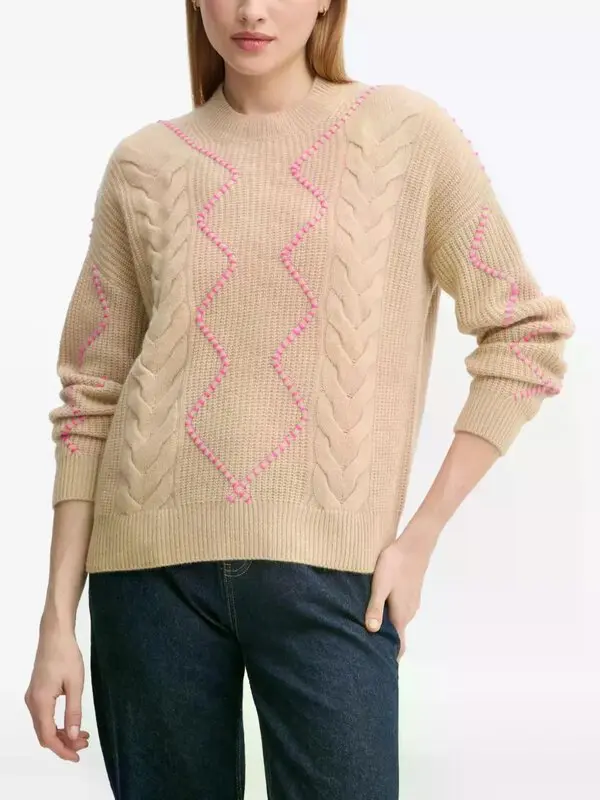 From Future Cable-knit Embroidered Sweater